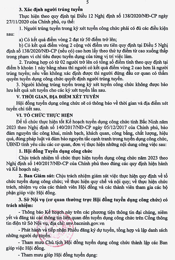 UBND tỉnh Bắc Ninh tuyển dụng công chức năm 2023