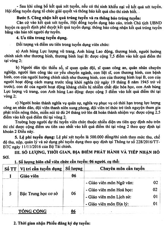 Trường THCS Đinh Tiên Hoàng, Trảng Bom, Đồng Nai tuyển dụng viên chức ...